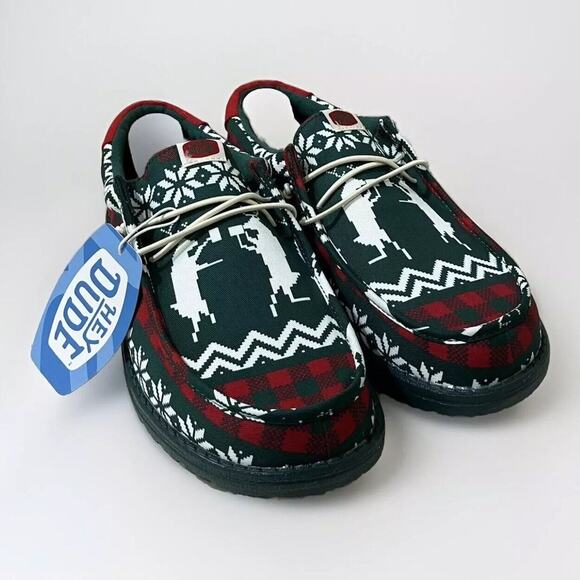 Hey Dude | Shoes | Hey Dude Mens Wally Holiday Cheers Greenredmulti ...